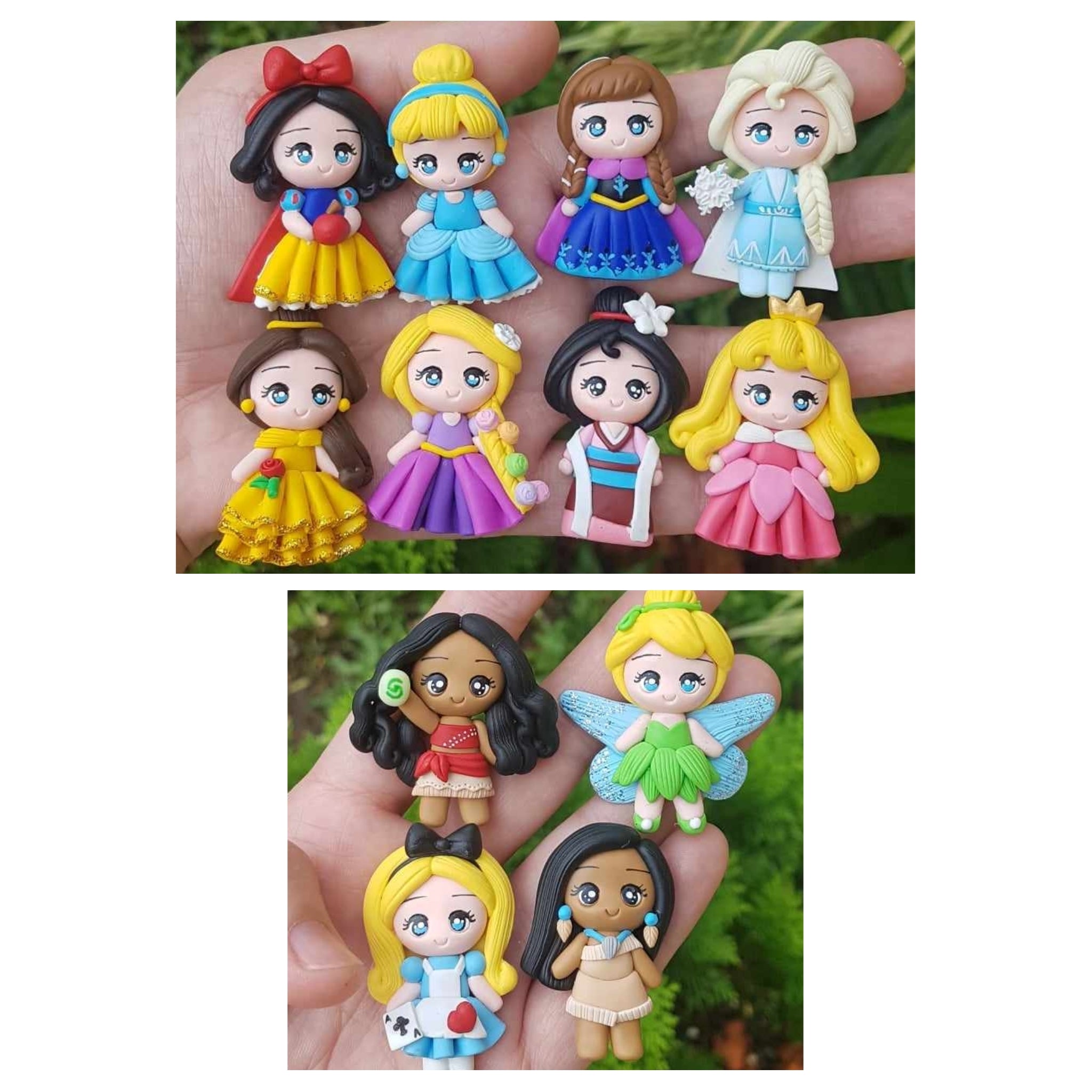 1 x Princess Clay Figure - (12 variants) – Little Miss Mouse Craft Supplies